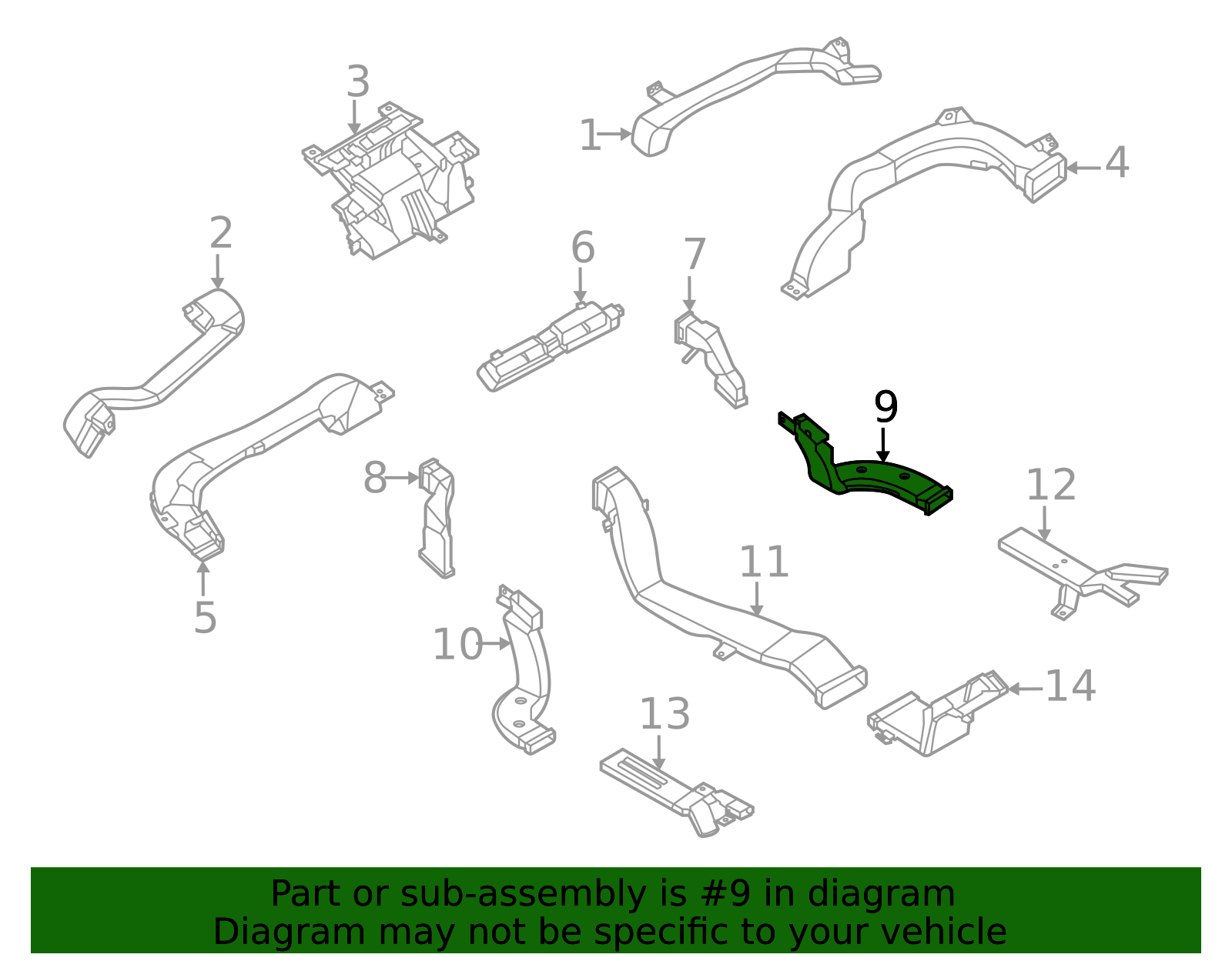 27832-6RF0A - Instrument Panel Air Duct 2021-2025 Nissan Rogue ...
