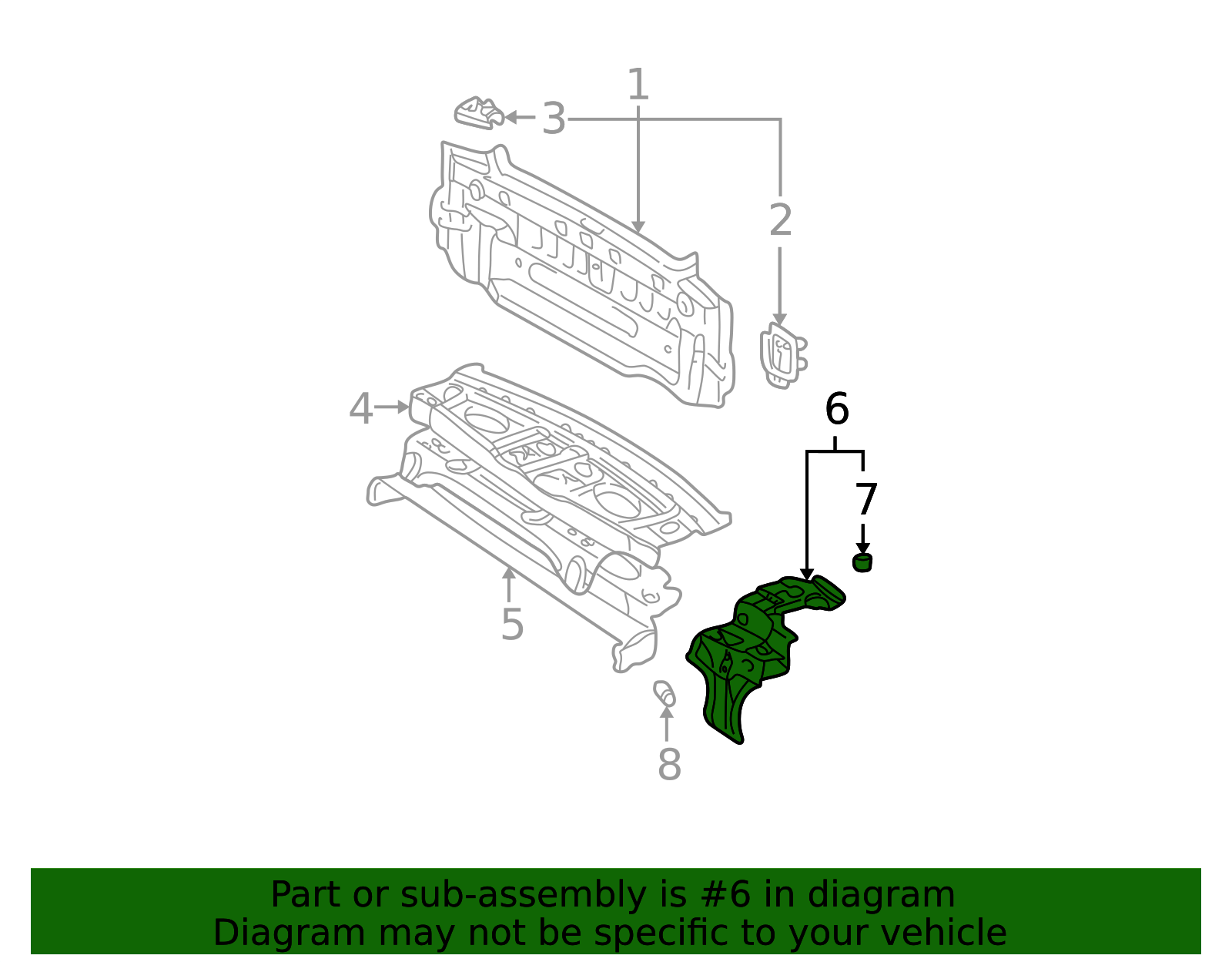 64201-AA010 - High-Quality Pkg Tray Support for 2002-2006 Toyota Camry ...