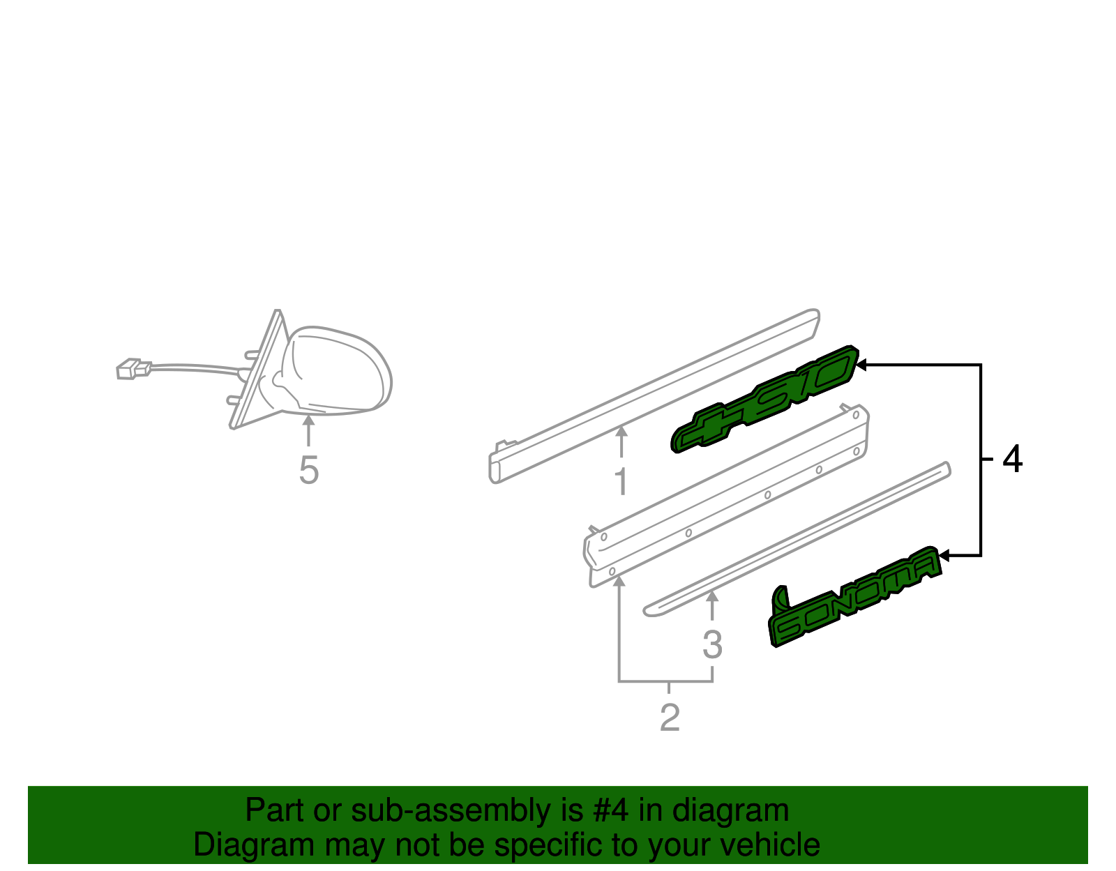 1999-2004 GM Extreme Emblem with Bowtie Logo 15053247 | Capital Chevy Parts