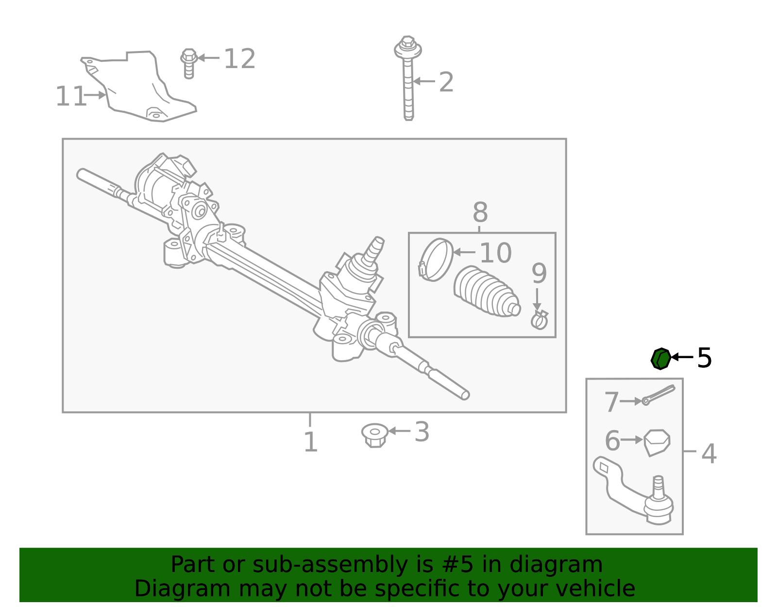 2006-2025 Toyota Outer Tie Rod Adjust Nut 90178-A0013 | Toyota Parts Center