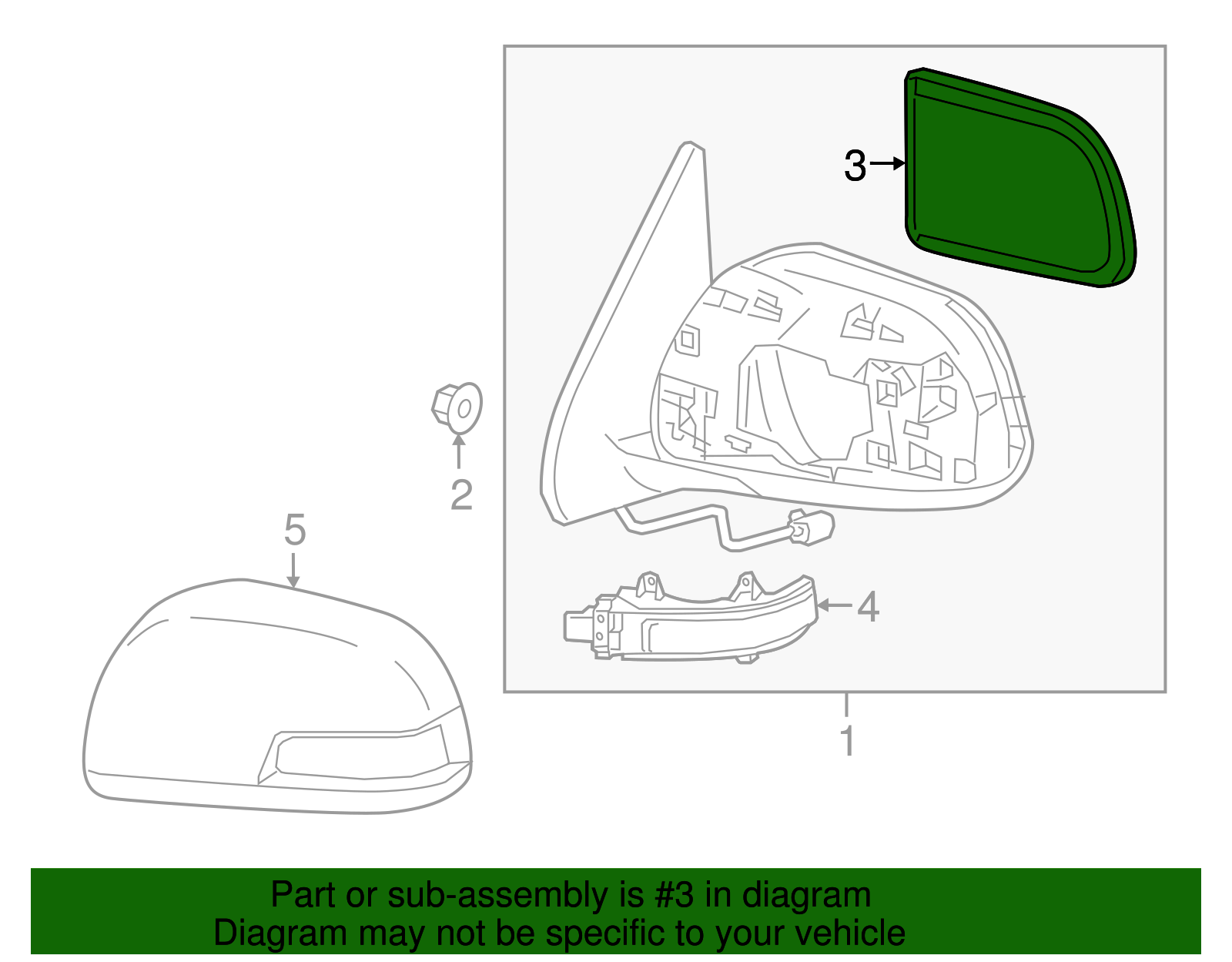 2016-2023 Toyota Tacoma Mirror Glass 87907-04011 | Toyota Parts Center