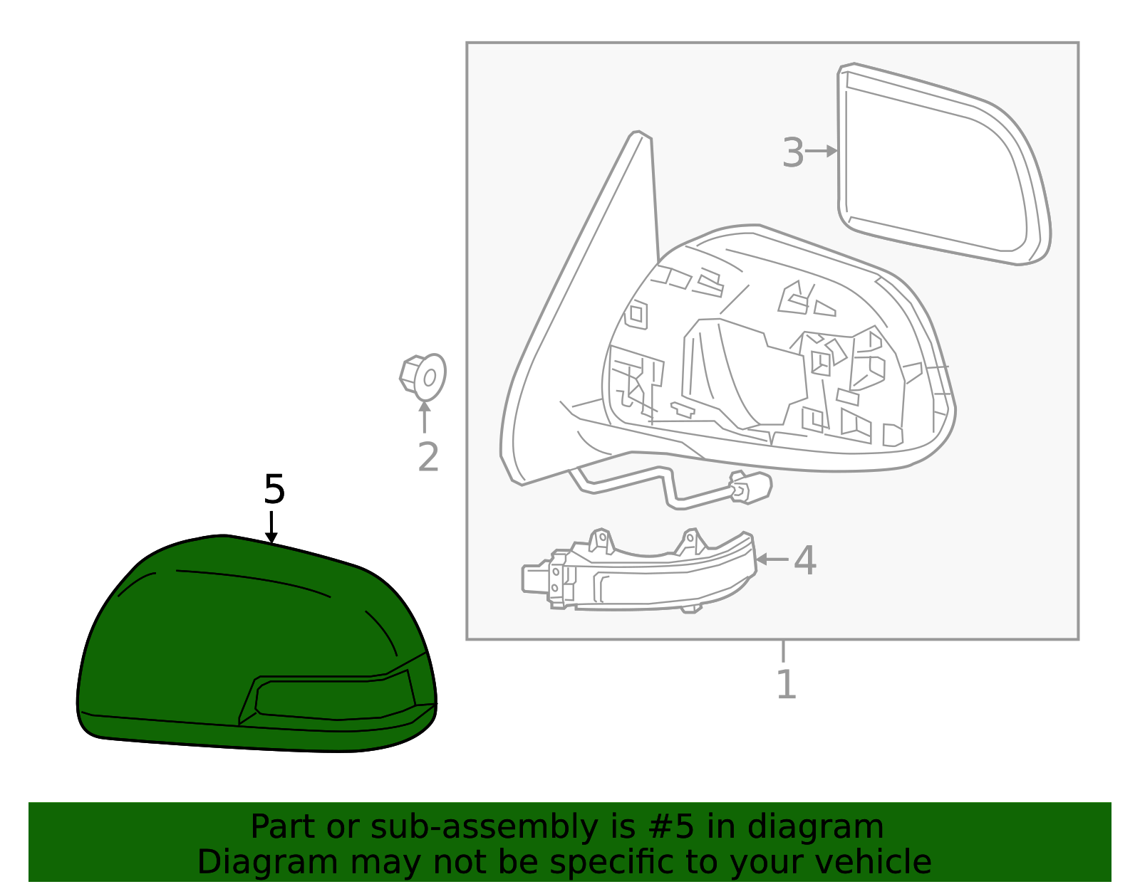 87915-04060-C0 - High-Quality Door Mirror Cover for 2016-2017 Toyota ...