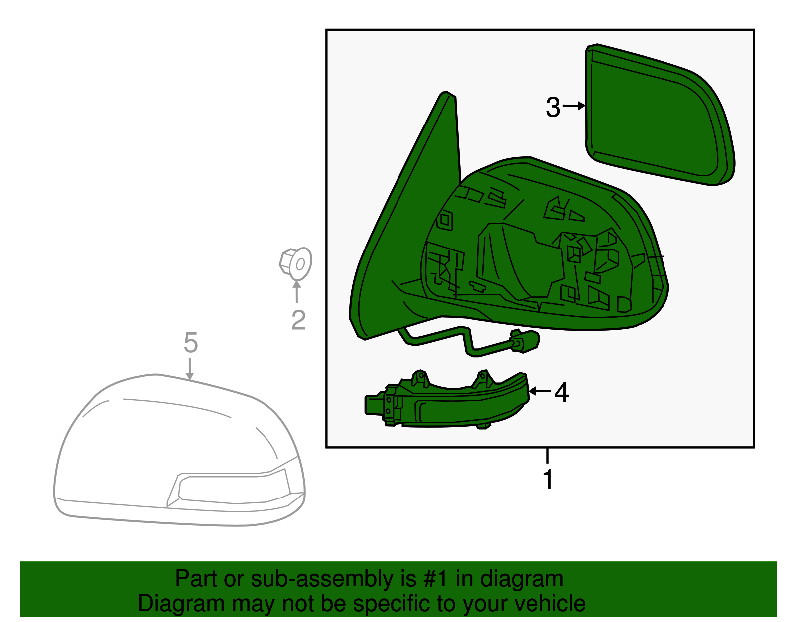 2016-2023 Toyota Tacoma Door Mirror Right 87910-04240 | OEM Parts Online