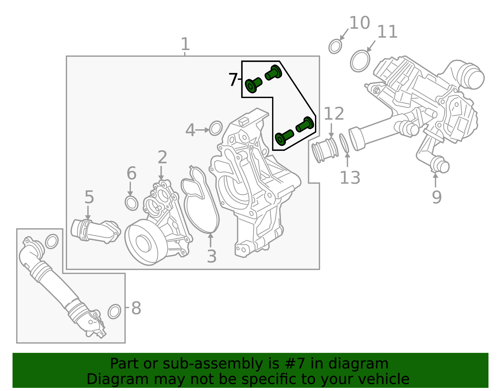 Genuine BMW 11-51-5-A14-A58 | Cooling Pipe Bushing Kit | FREE Shipping ...