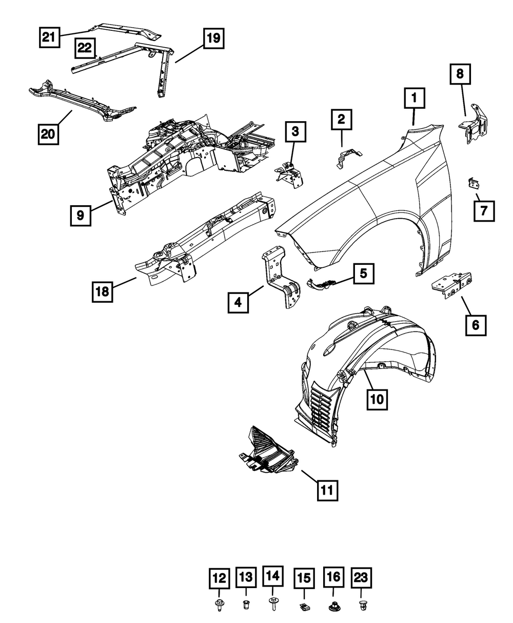 2024-2026 Dodge Charger Daytona Front Fascia Spat, Right 68585996AC ...