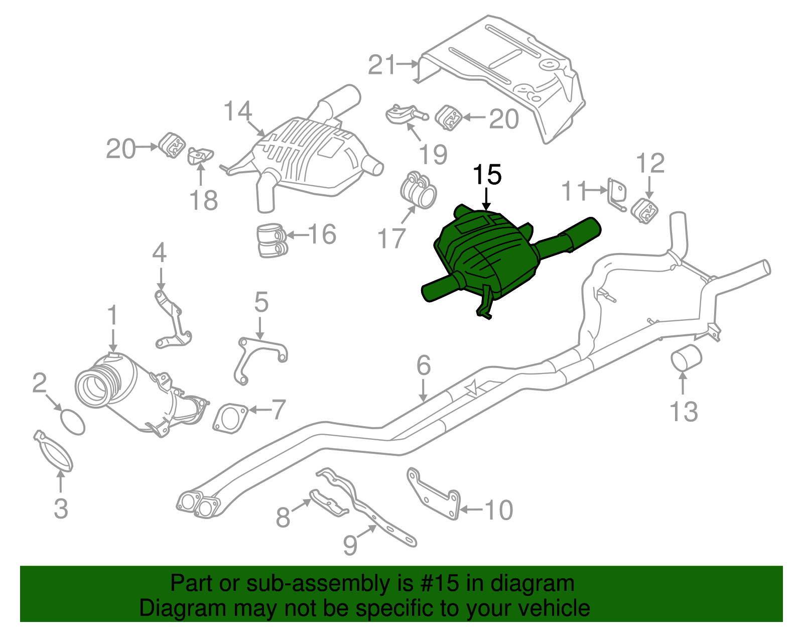 2011 BMW | Rear Muffler | 18307647064 | BMW OEM Parts Store