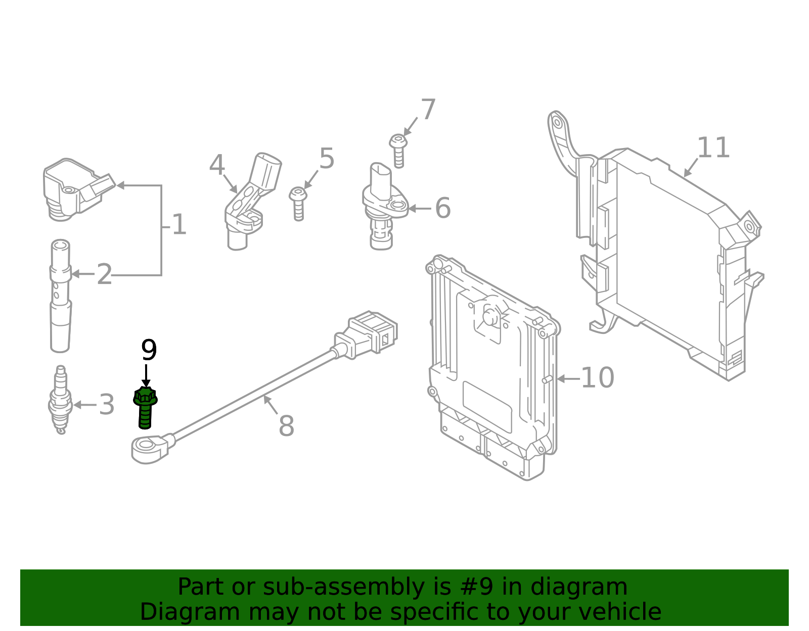 N-107-509-01 - Knock Sensor Bolt 2016-2025 Audi | Audi OEM Parts