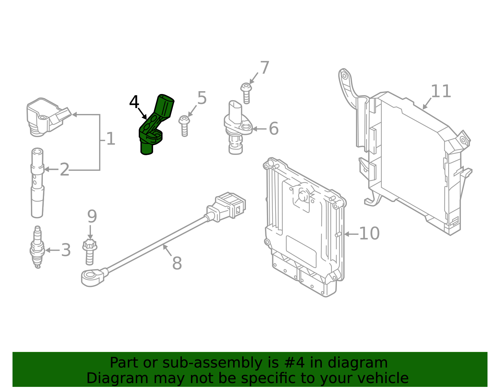 04C-907-601-K - Engine Camshaft Position Sensor 2012-2025 Audi | Audi ...