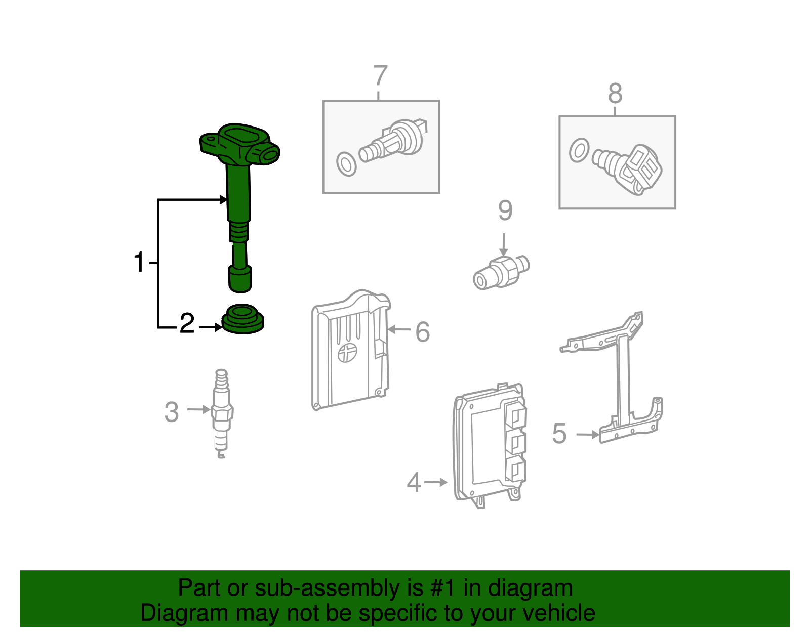 2008-2015 Honda | Coil Plug Hole | 30520-R40-S01 | Honda OEM Discount Parts