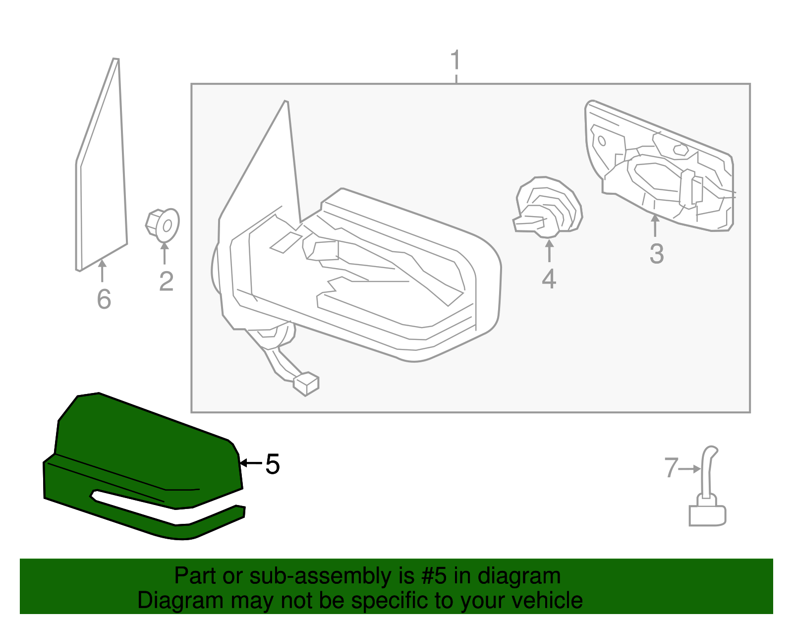 2016-2024 Nissan Mirror Cover 96373-EZ00A | Nissan Parts Plus