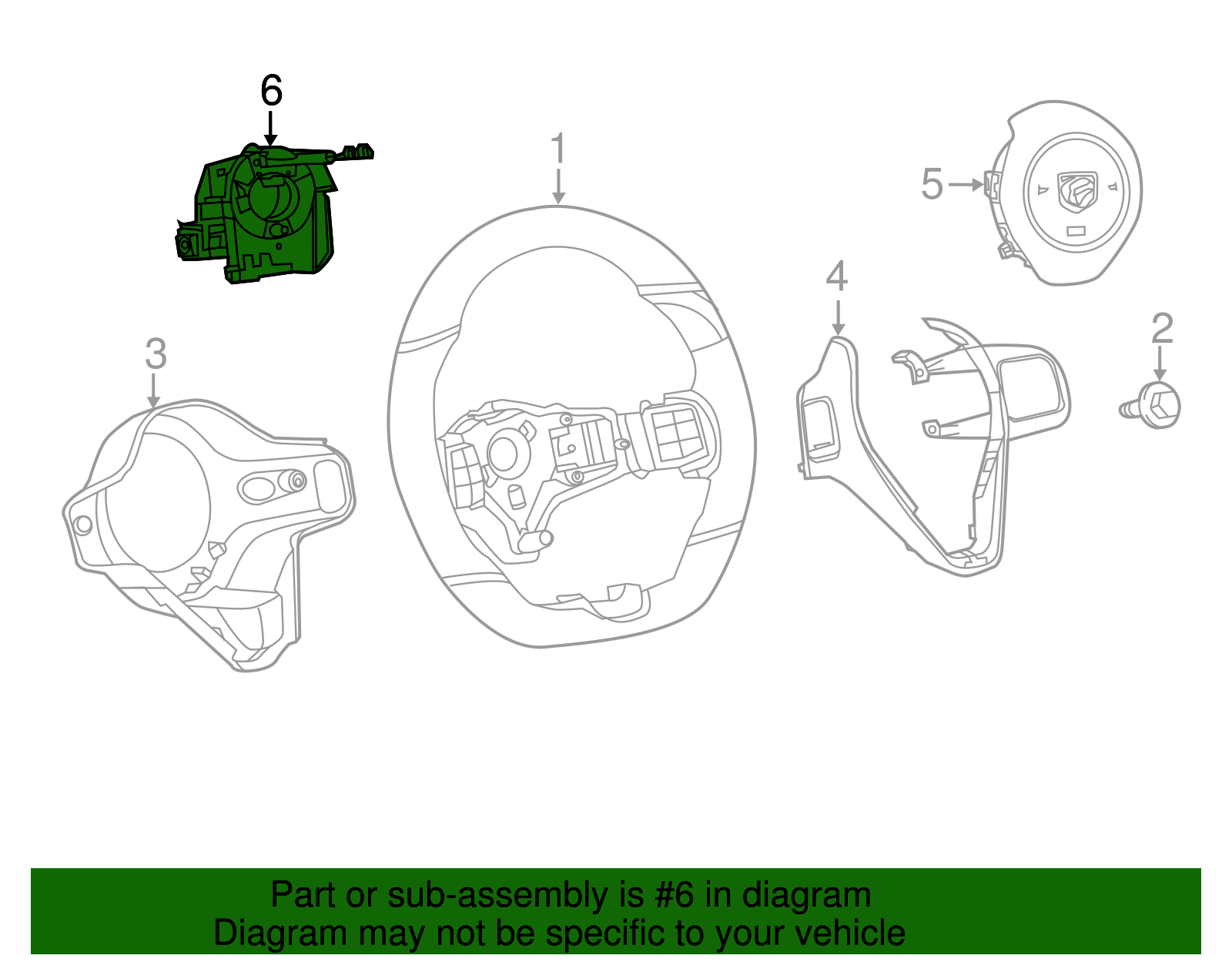 2013-2024 Mopar Clock Spring 68528300AA | Mopar Parts Canada