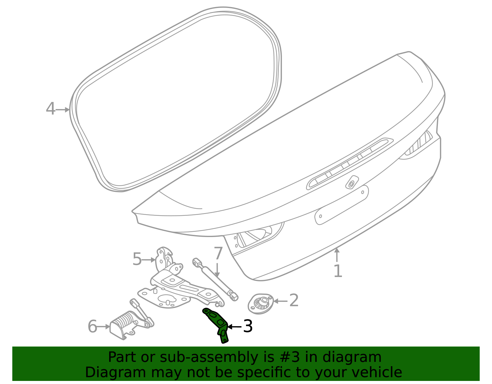 Genuine BMW 51-24-9-465-595 | Trunk Lid Bracket | FREE Shipping on Most ...