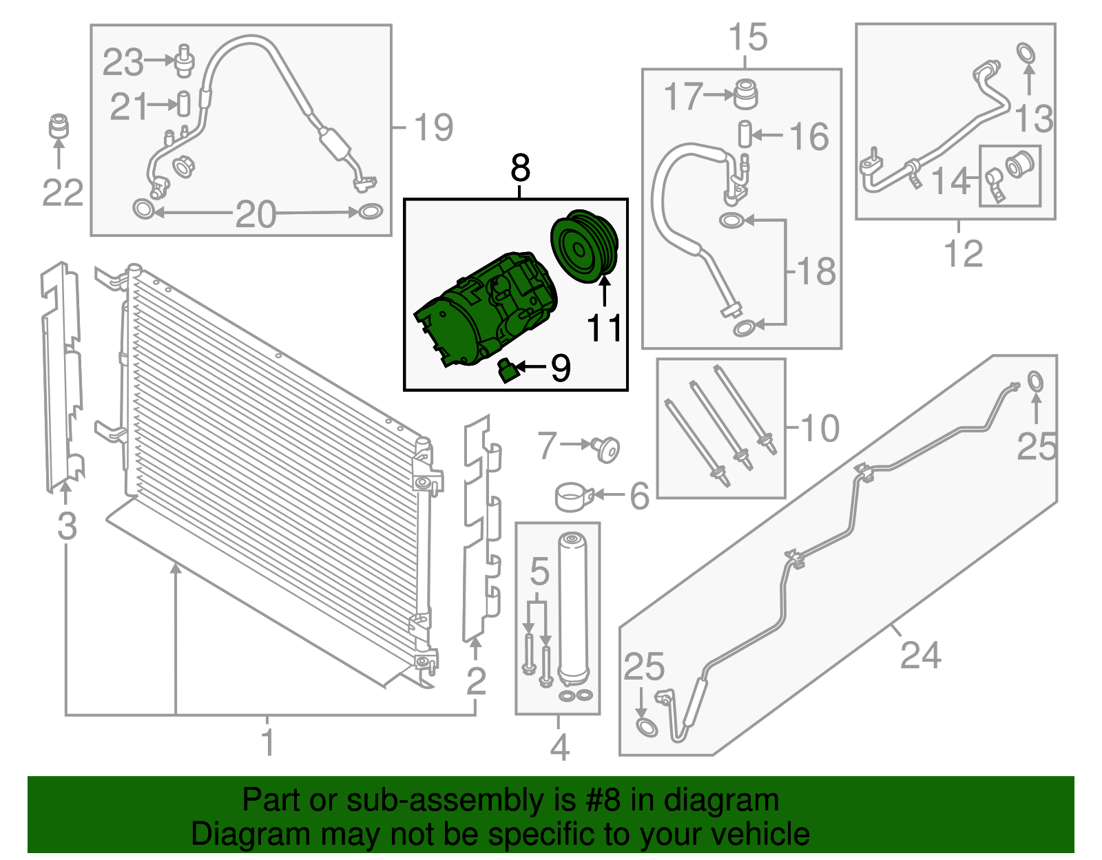 2018-2025 Ford Mustang Compressor Assembly JR3Z-19703-D | TascaParts.com