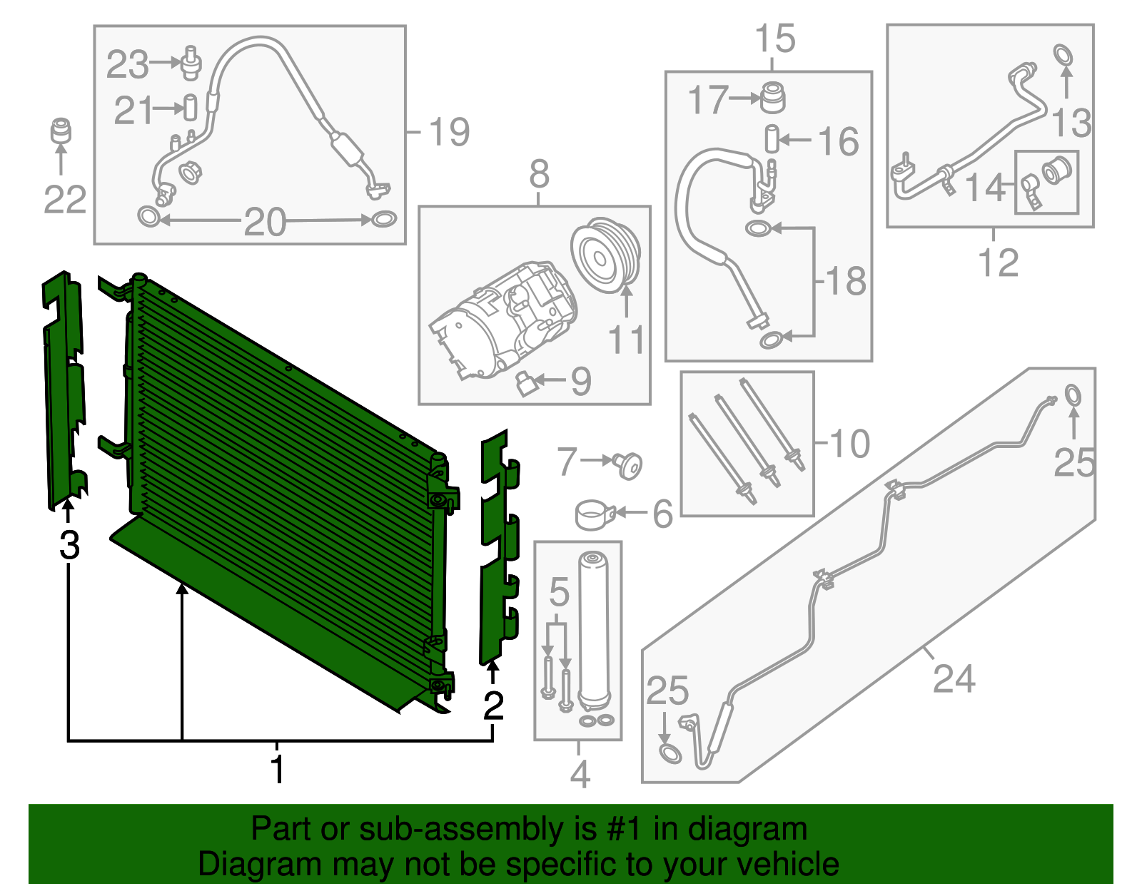 2015-2023 Ford Mustang Condenser KR3Z-19712-A | Varsity Ford