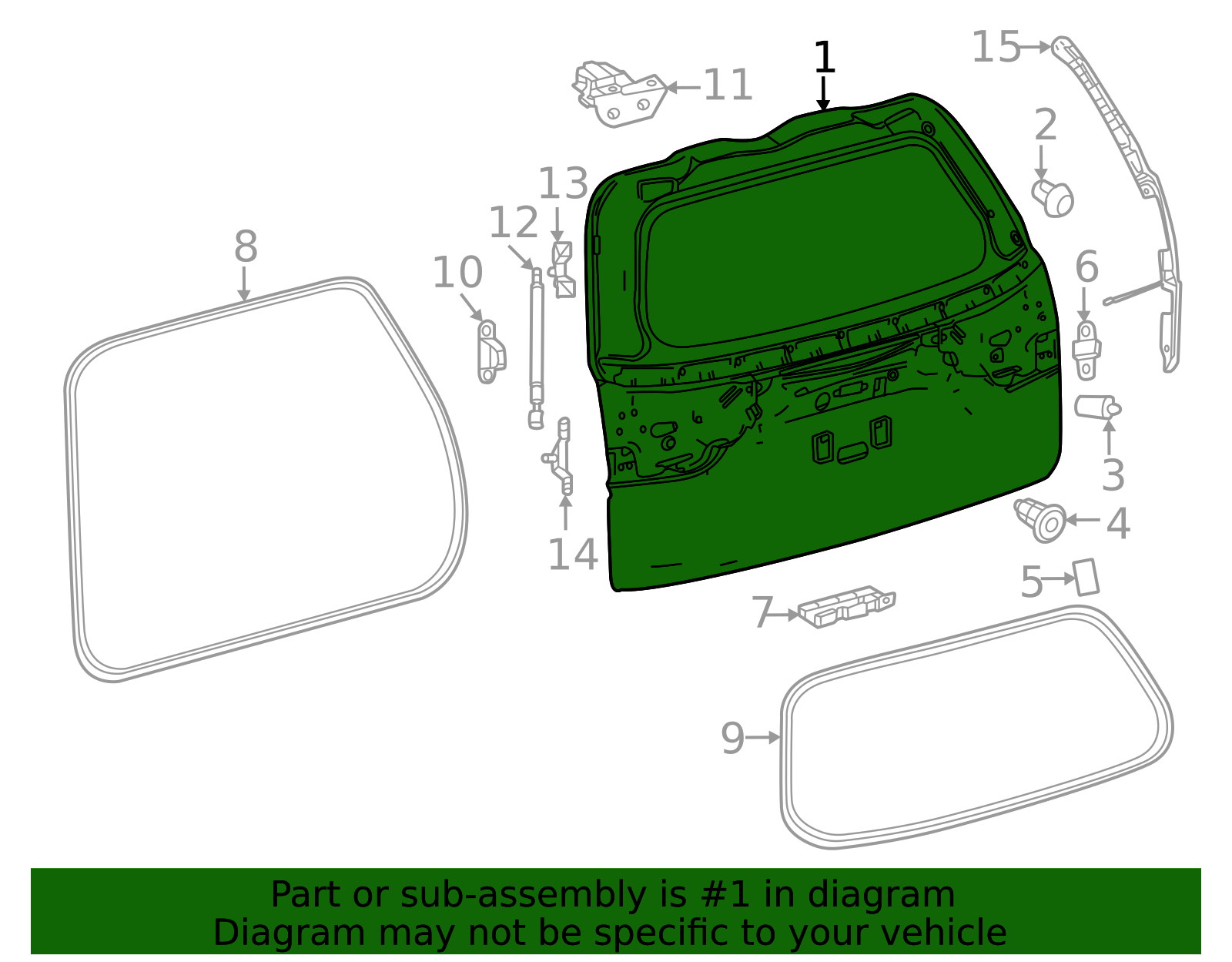 2023-2025 Toyota Sequoia Lift Gate 67005-0C170 | Toyota Parts Center