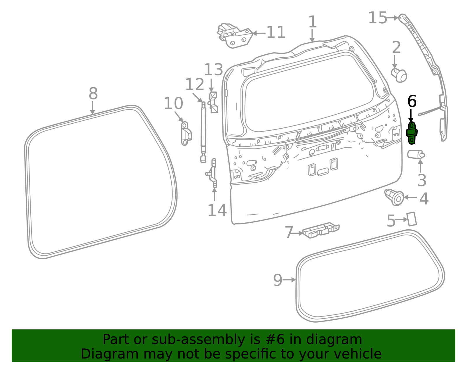 67281-0C030 - 2023-2024 Toyota Sequoia - Lift Gate Stopper | Nucar ...