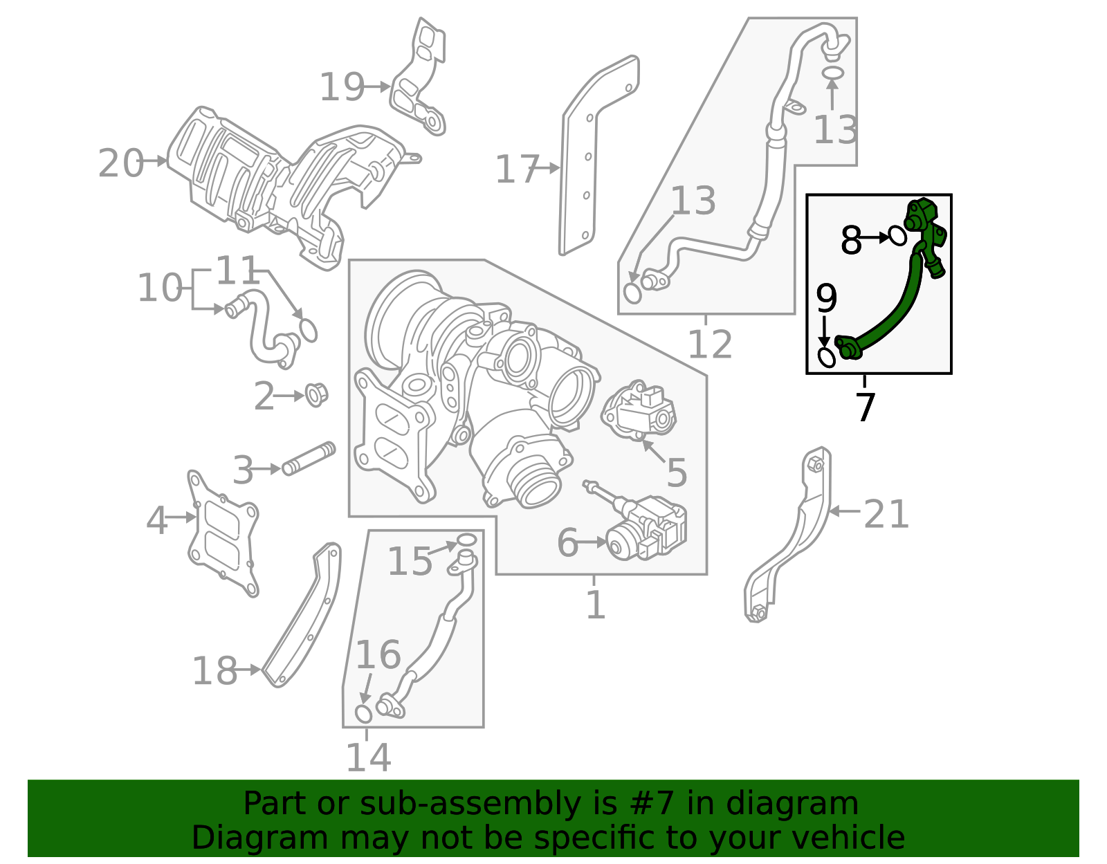 06K-121-497-AQ - Water Inlet Pipe 2016-2025 Audi | Audi OEM Parts Guy