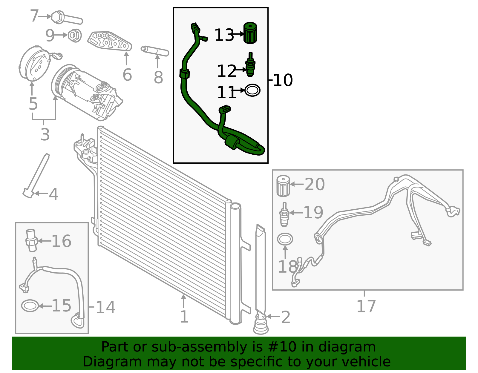 2014-2018 Ford Transit Connect OEM NEW Ford Ac Line Dv6Z-19D742-A DV6Z ...