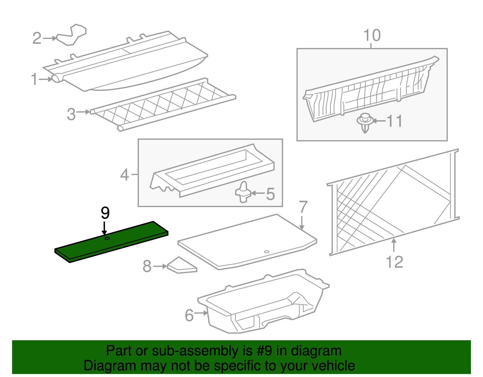 2009-2012 Toyota RAV4 Trim Board 58415-0R010-E3 | Toyota Parts Center