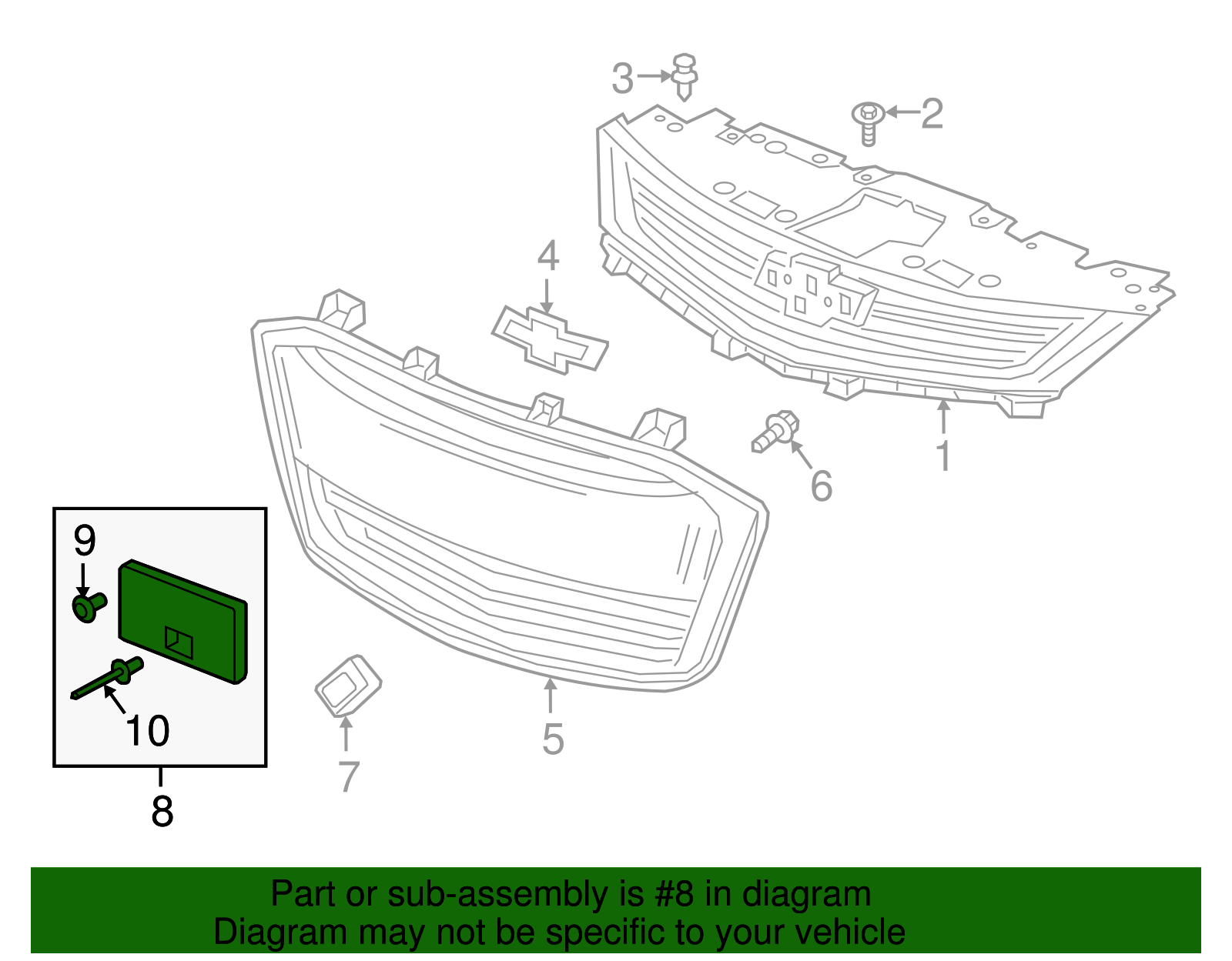 94544474 - 2017-2020 Chevrolet Sonic - Front License Plate Bracket ...