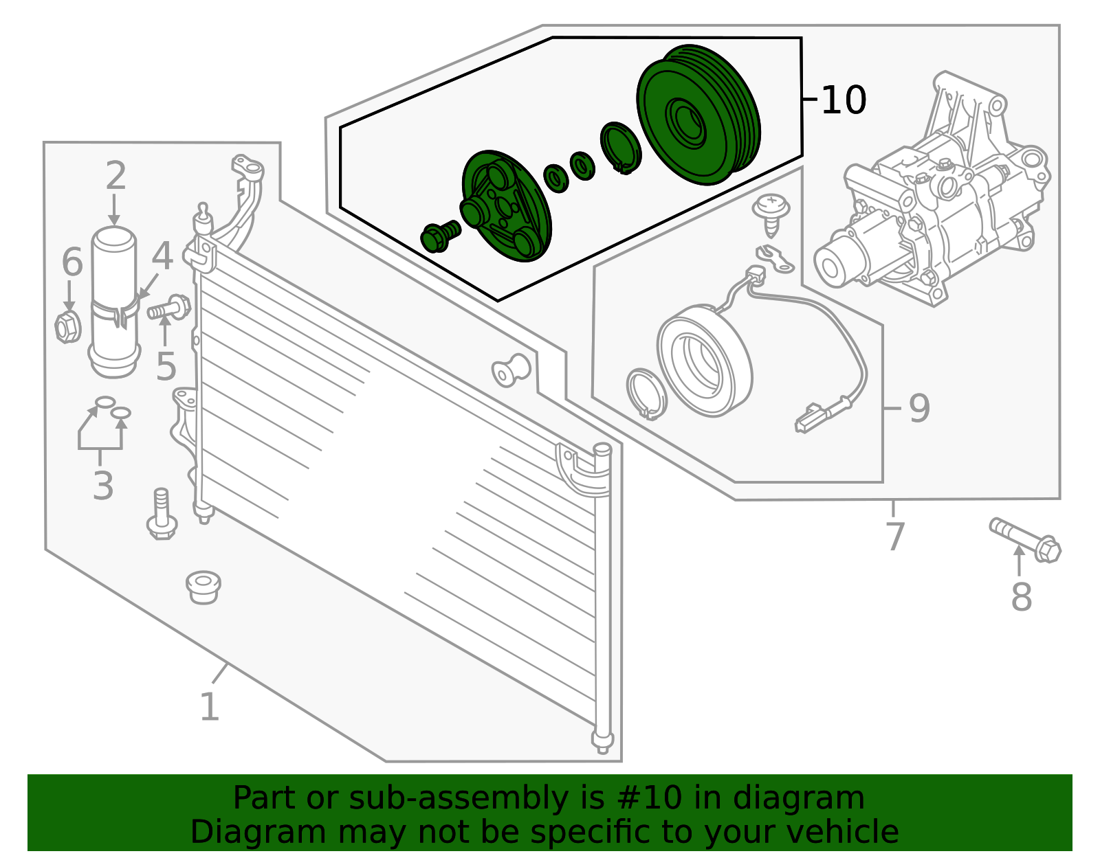 D651-61-L20B - A/C Compressor Clutch Pulley 2011-2014 Mazda 2 | Mazda ...