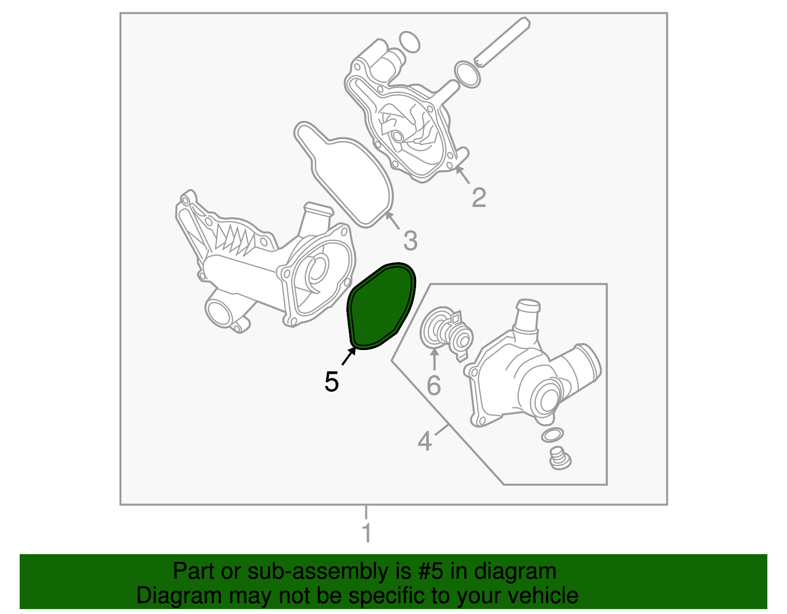 2007-2023 Audi Engine Coolant Thermostat Housing Gasket 079-121-119-C ...
