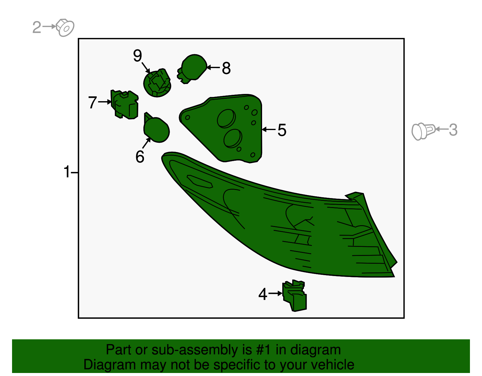 2015-2017 Toyota Camry Tail Light Assembly - DRIVERS SIDE 81560-06640 ...