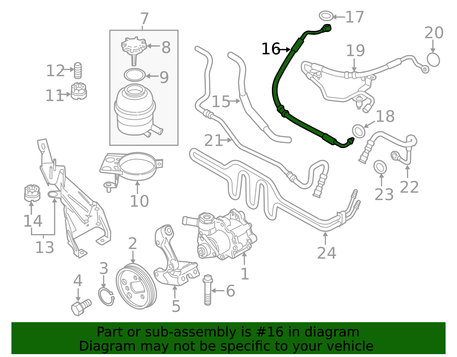 32416850958 - Power Steering Pressure Hose (32-41-6-850-958) | BMW of ...