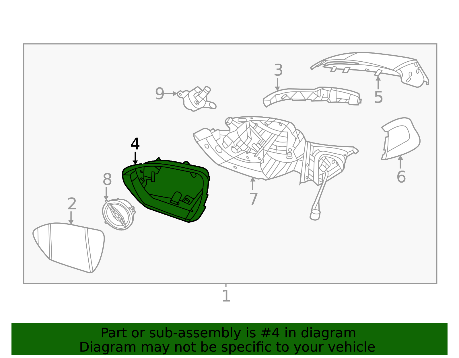 87625-N9010 - High-Quality Door Mirror Housing for 2022-2025 Hyundai ...
