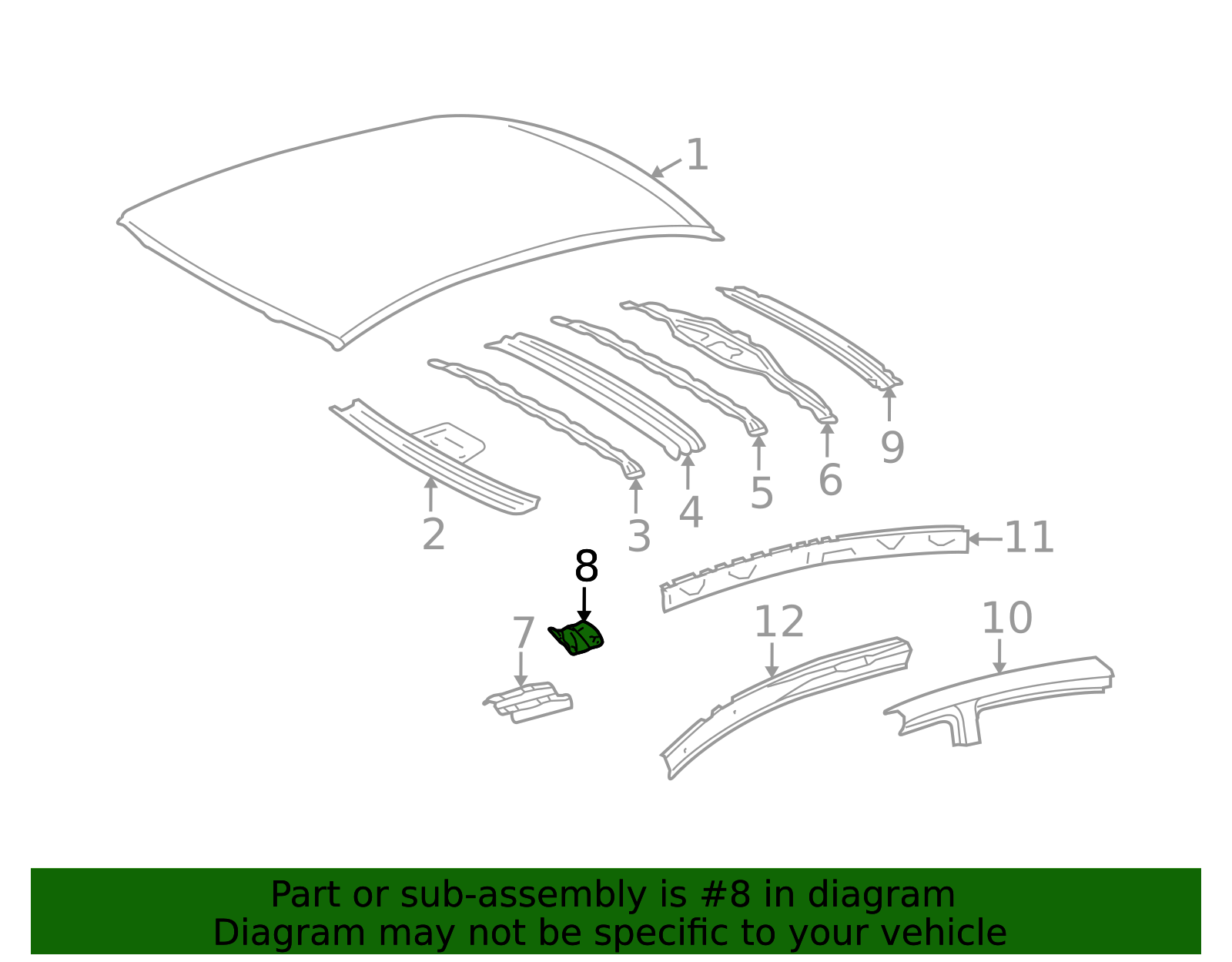 61247-AC020 - High-Quality Roof Header Panel Bracket for 2005-2010 ...