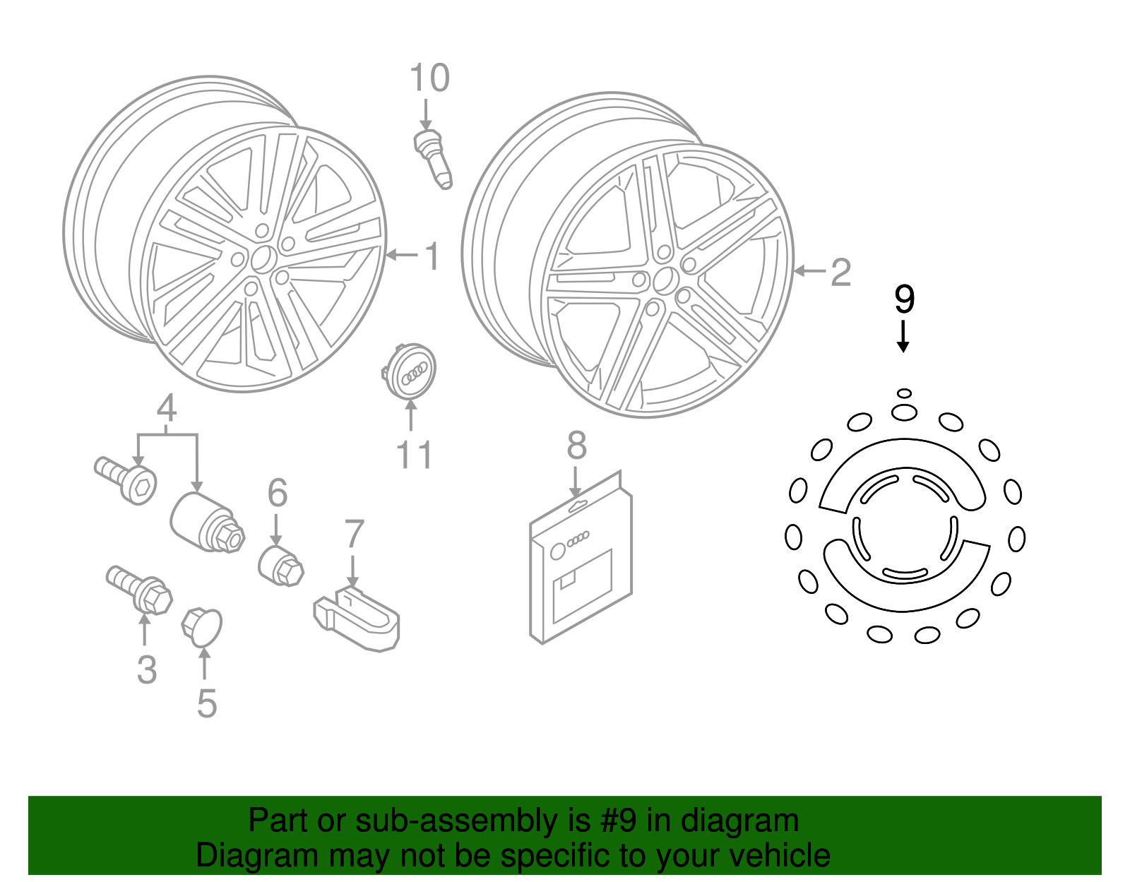 80A-601-025-BS - Audi Wheel, Alloy 2023-2025 Audi | Performance Auto Parts