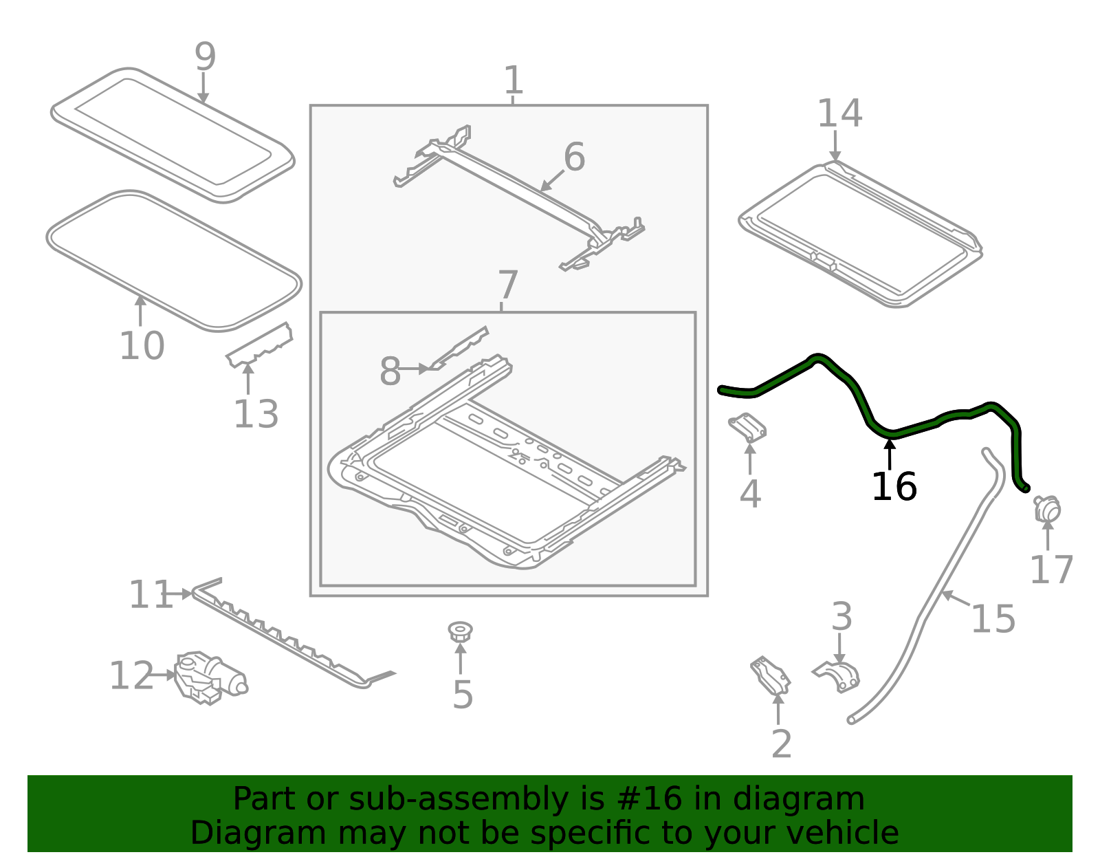 91392-3JA0A - High-Quality Sunroof Drain Hose for 2013-2014 INFINITI ...