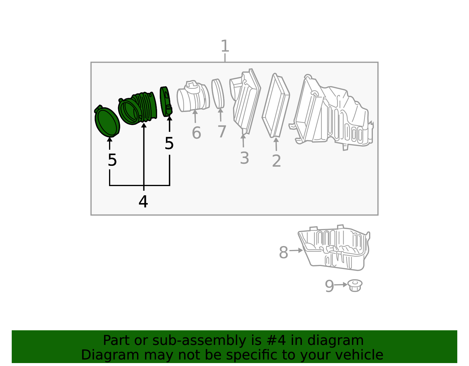15824022 - Air Cleaner Outlet Duct 2005-2009 GM | GM Parts Center