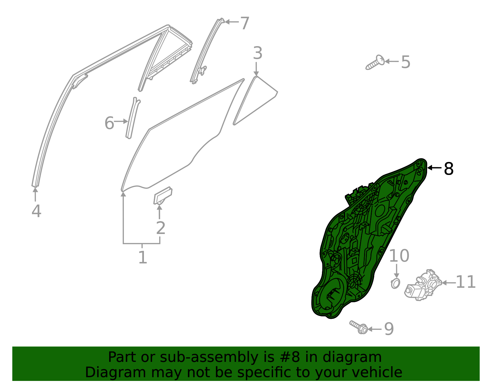 83481-K2000 - Window Regulator - 2020 2021 Hyundai Venue | Joseph ...