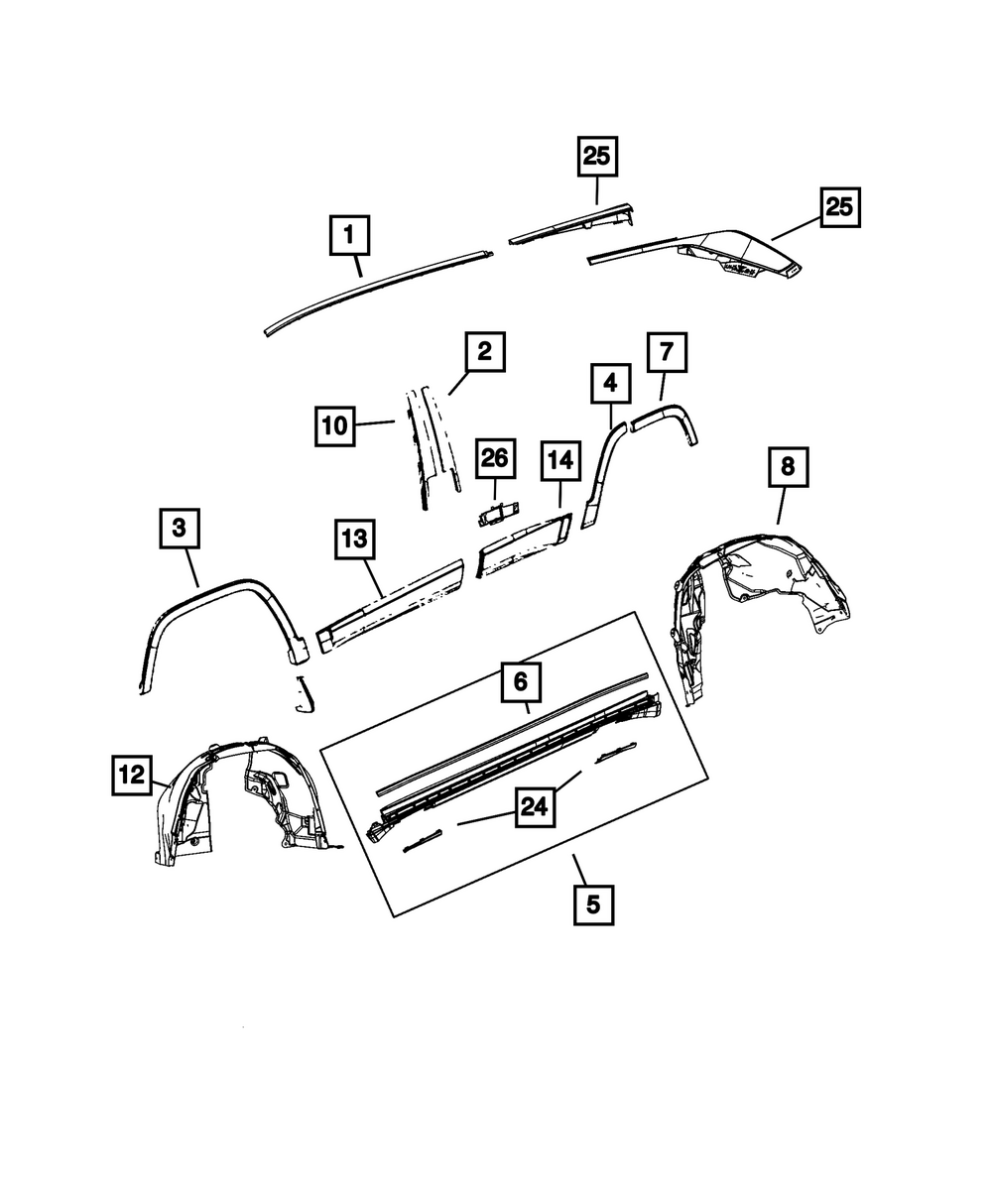 2025 Jeep Wagoneer S Front Door Sill Weatherstrip, Left 68596309AB ...