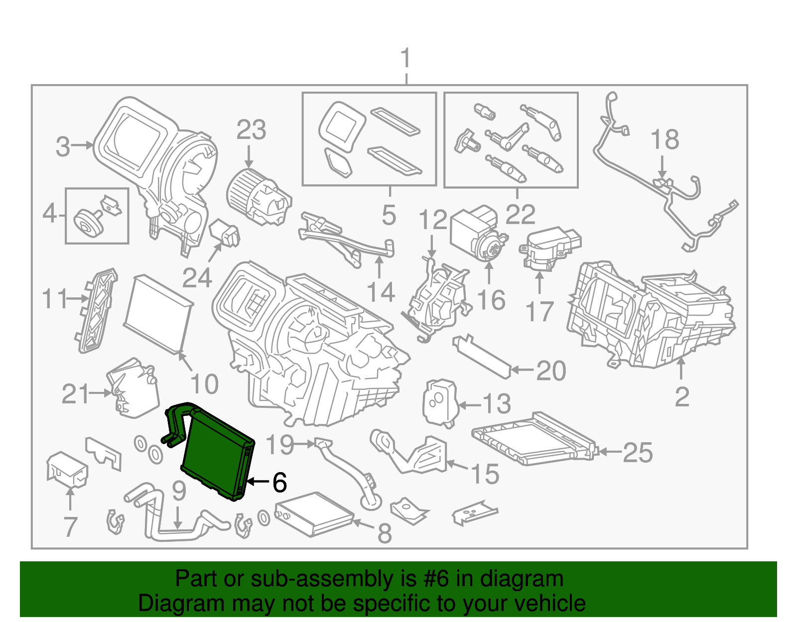 2008-2019 Land Rover Evaporator Core LR097253 | OEM Parts Online