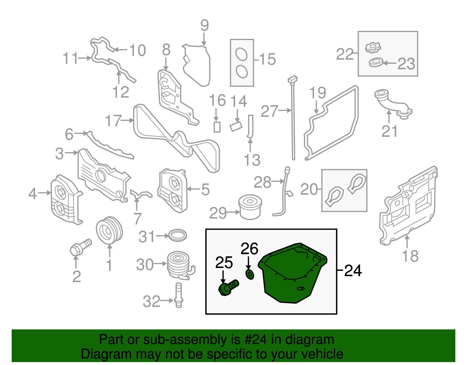 2005-2021 Subaru Oil Pan 11109AA151 | Subaru Parts Store