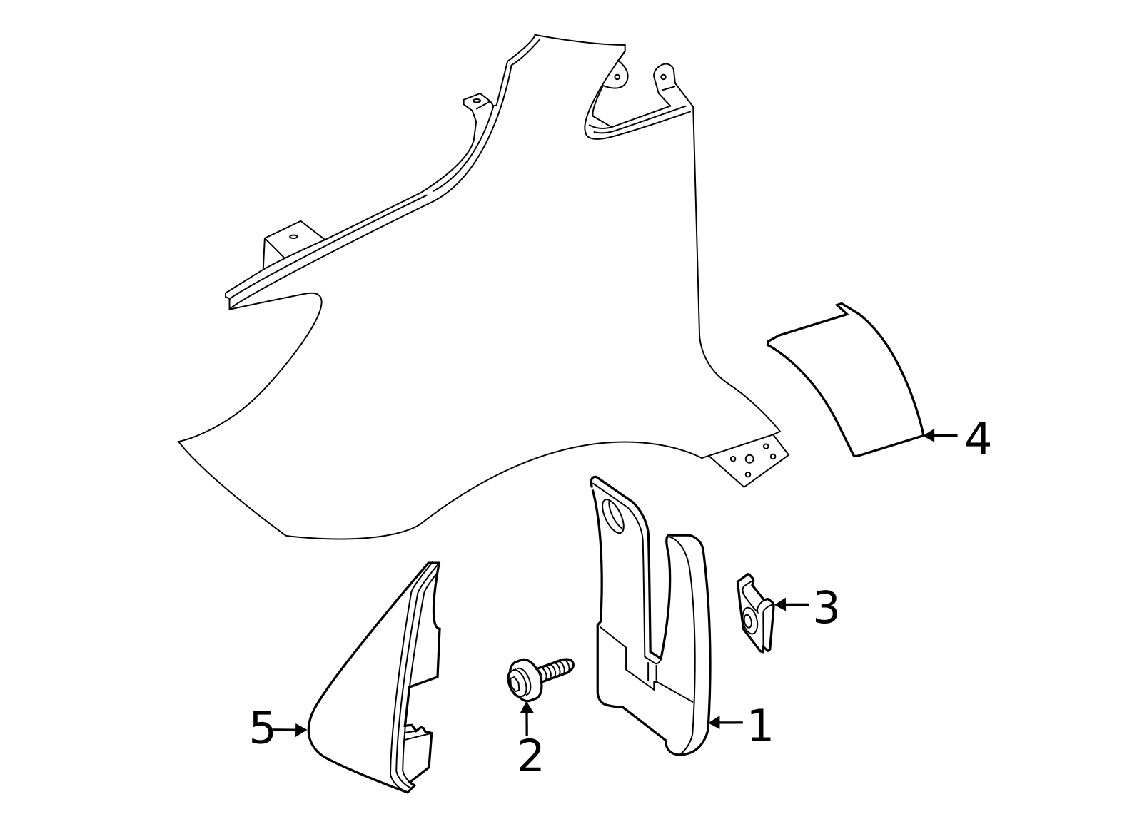 910-690-00-00-9K83 - Fender Molding Mercedes-Benz USA Parts