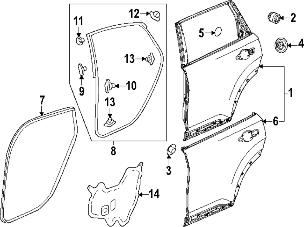 90651-3A0-003 - 2023-2025 Honda CR-V - Door Weather-Strip Clip ...