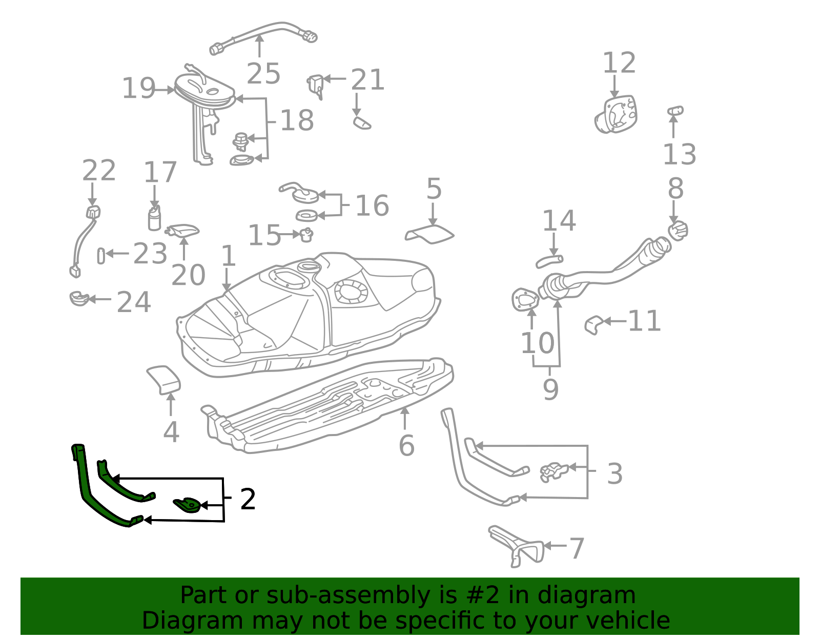 2001-2004 Toyota Tacoma Fuel Tank Mount Strap 77601-35080 | MotorMotor