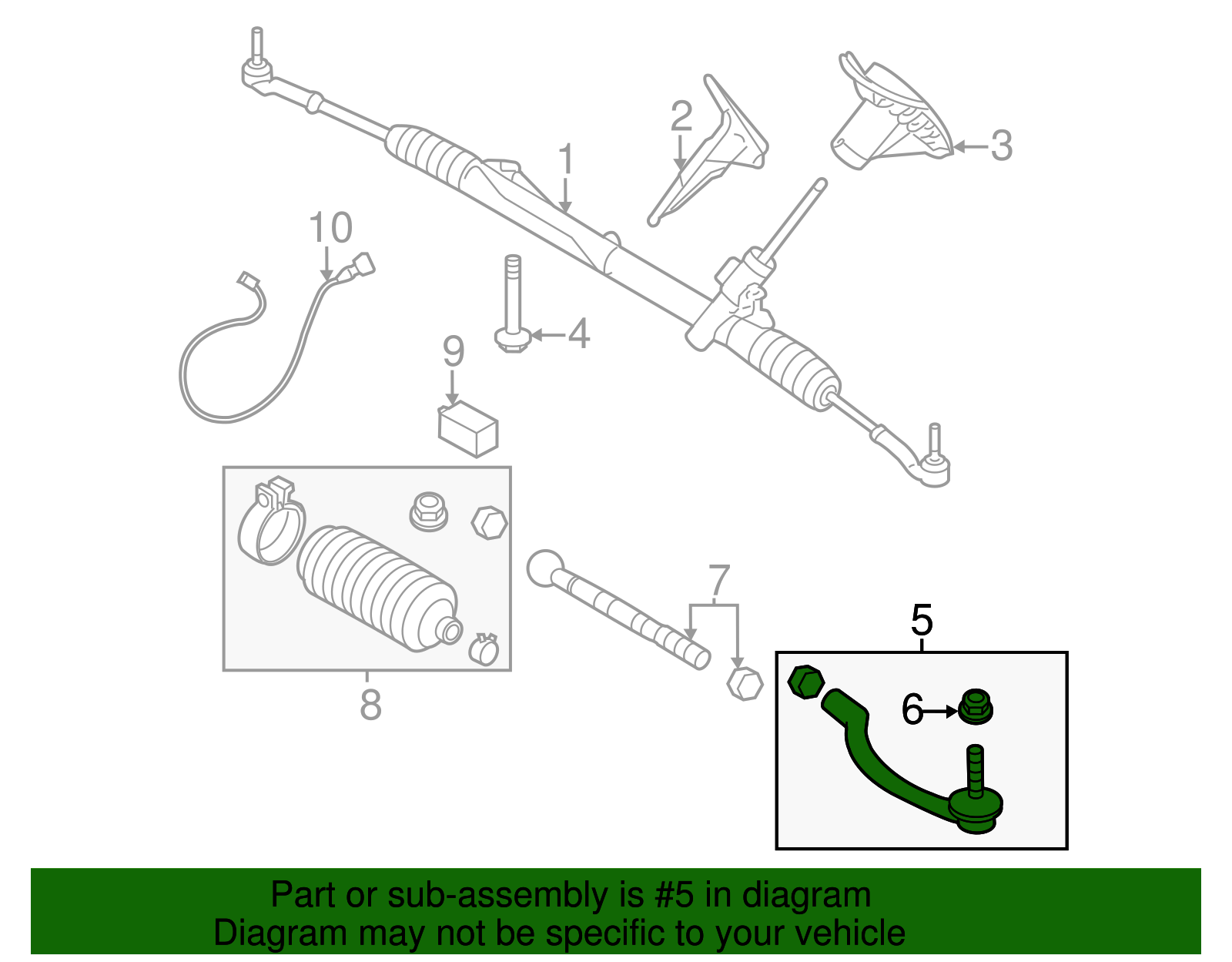 2007-2018 Volvo Outer Tie Rod 31302345 | TascaParts.com