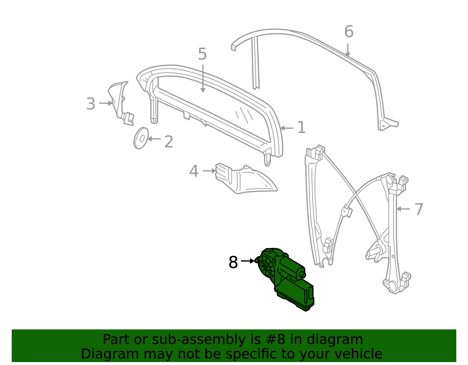 8P0-959-801-P - Window Motor 2011-2013 Audi | Audi Parts Store