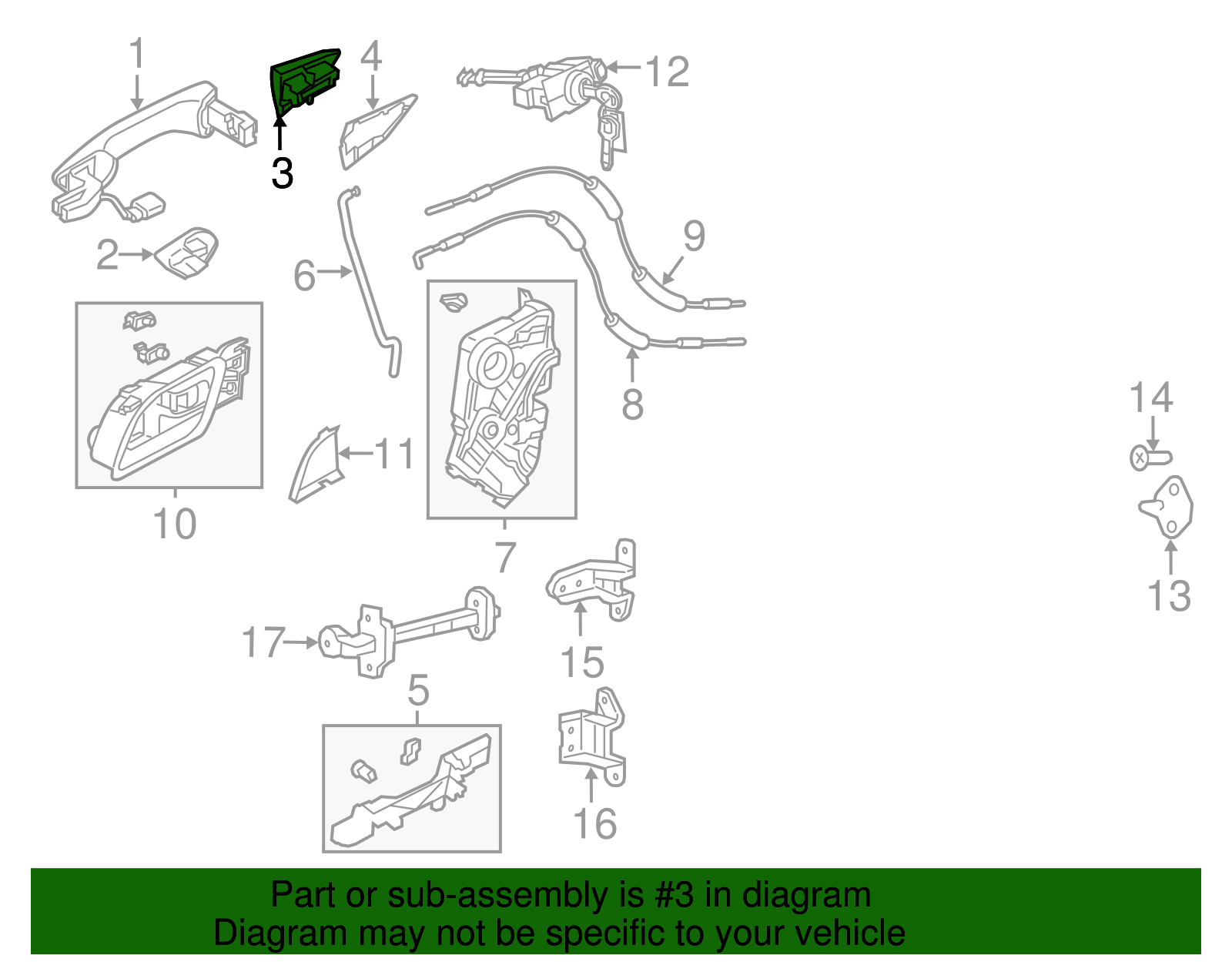 72141-TX4-A71ZG - 2013-2015 Acura - Cover, R Front *NH700M* (Alabaster ...