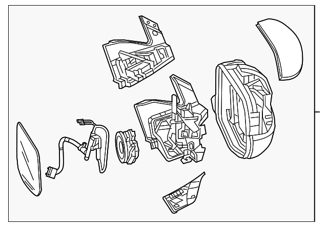 76200-TG7-C01ZB - Mirror Assembly R Door *NH797M*(R.C.) (Modern Steel ...