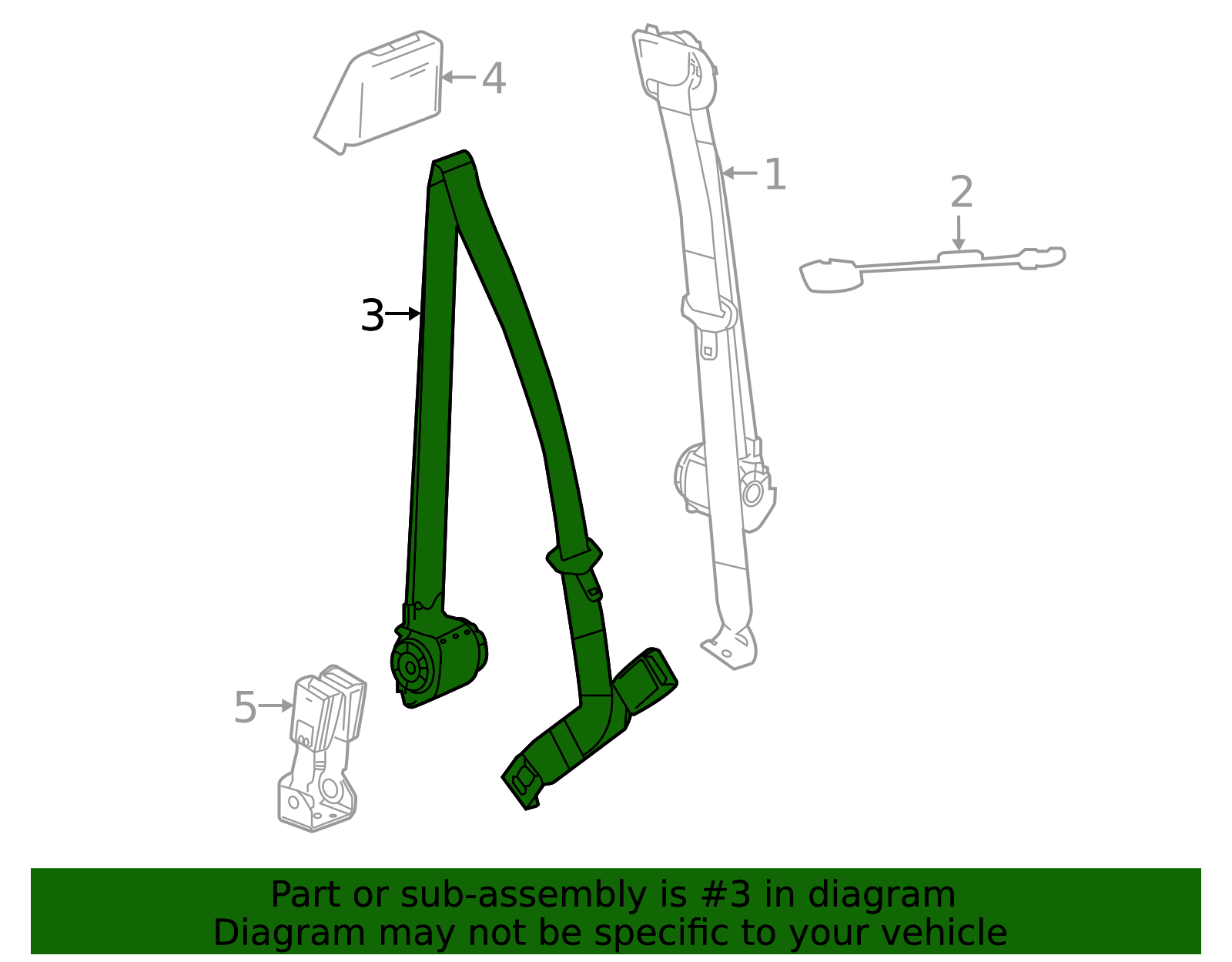 2019-2022 GM Center Seat Belt 85157215 | Capital Chevy Parts