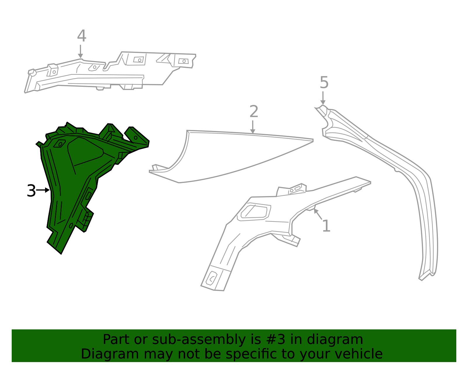 2016-2020 Cadillac CT6 Interior Quarter Panel Trim Panel 84197859 ...