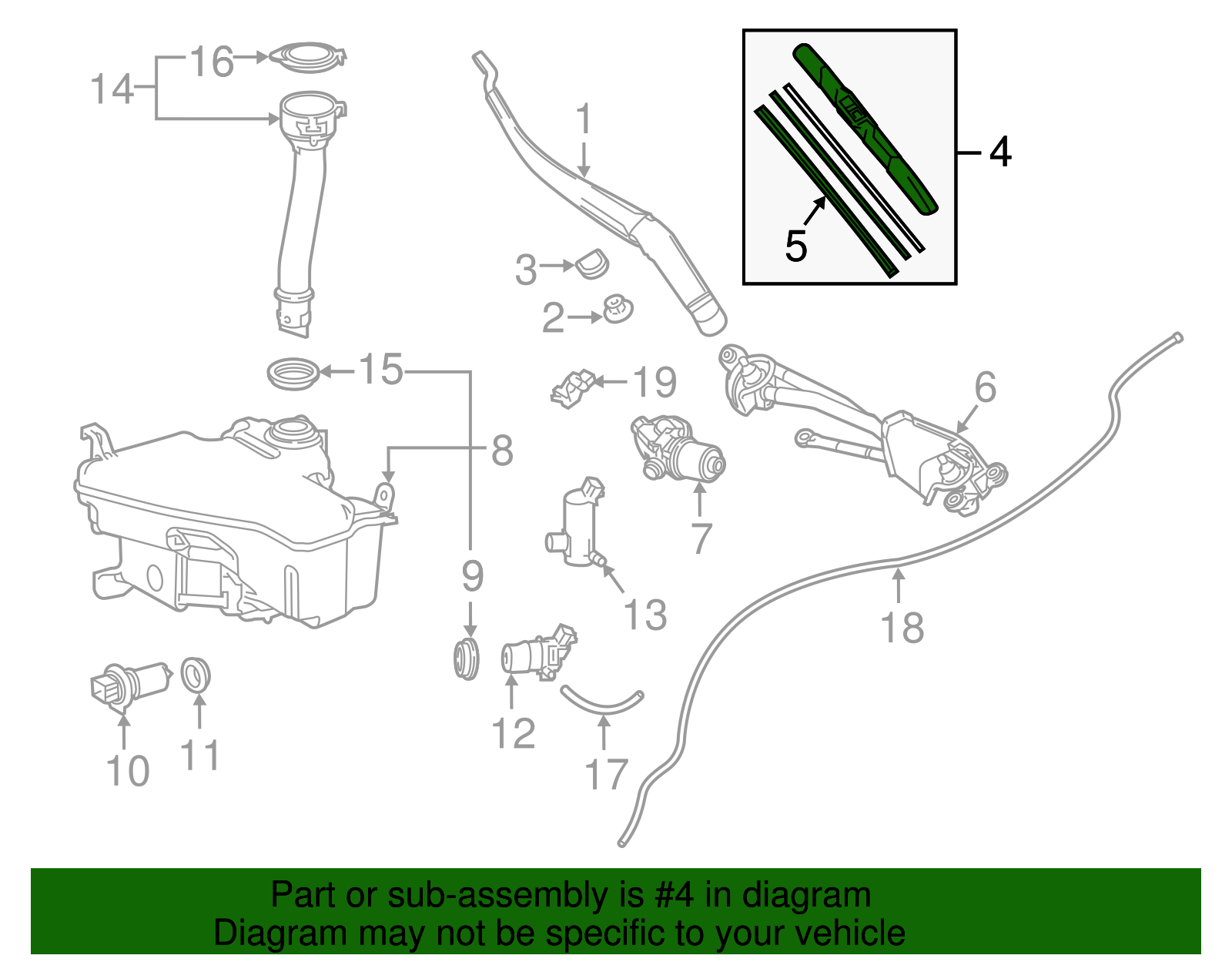 85212-53100 - Wiper Blade 2014-2025 Lexus | Longo Lexus Parts