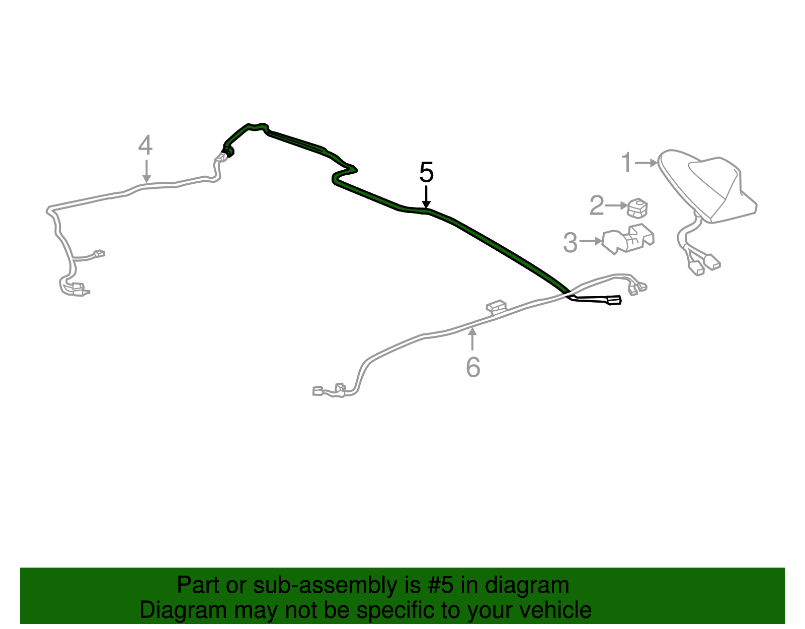 86101-60E40 - 2013-2015 Lexus LX570 - Antenna Cable | My L Parts