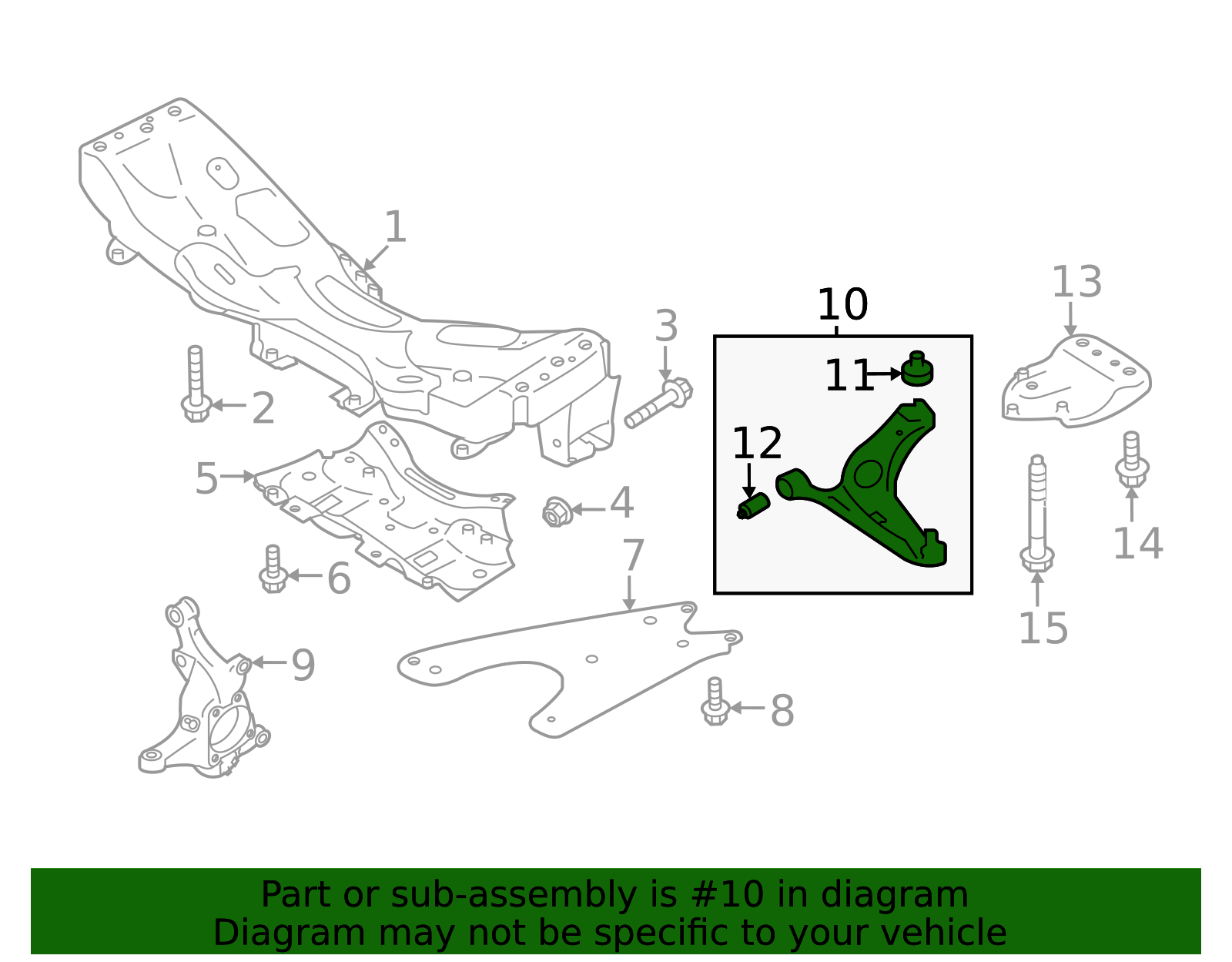 2022-2025 Subaru WRX | Lower Control Arm | 20202VC031 | World OEM Parts ...