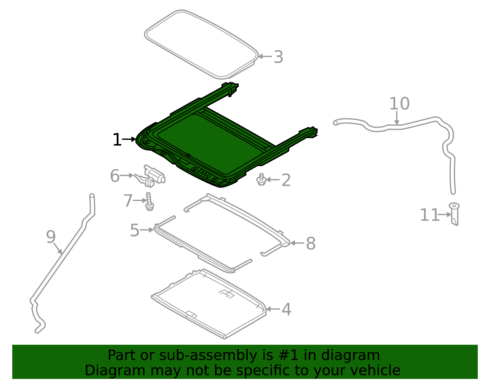 CP9Z-5451070-AA - Sunroof Frame Ford Parts Direct